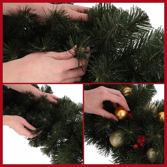 KADAX Kerstslinger, decoratieve slinger voor trappen en open haard, 195 ...