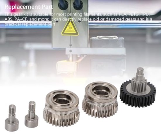 Metal Extractor Equipment All Metal Filament Drive Gear Kit for K1 K1C ...