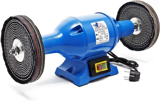 Polijstmachine 750W met dubbele schijven 200mm voor veelzijdig ...