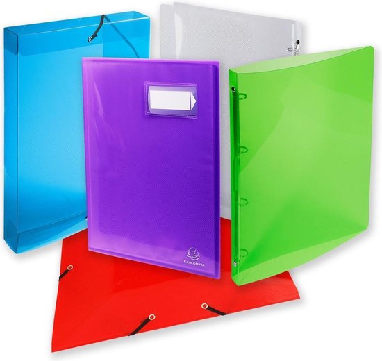 20x Crystal PP Ringmap met 2 ringen van 30 mm - A4 maxi, Transparant | bol