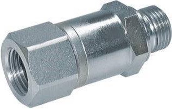 G 3/4'' F/M Verzinkt Stalen Draaidoorvoer 400 Bar - Hydrauliek - Hoge druk -... | bol