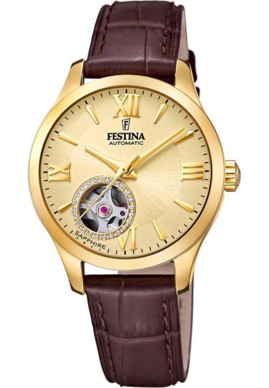 Festina Automaat horloge - Bruin | bol.com