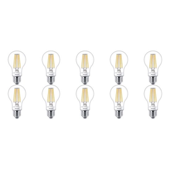 PHILIPS - LED Lamp 10 Pack - SceneSwitch Filament 827 A60 - E27 Fitting - Dimbaar -... | bol.com
