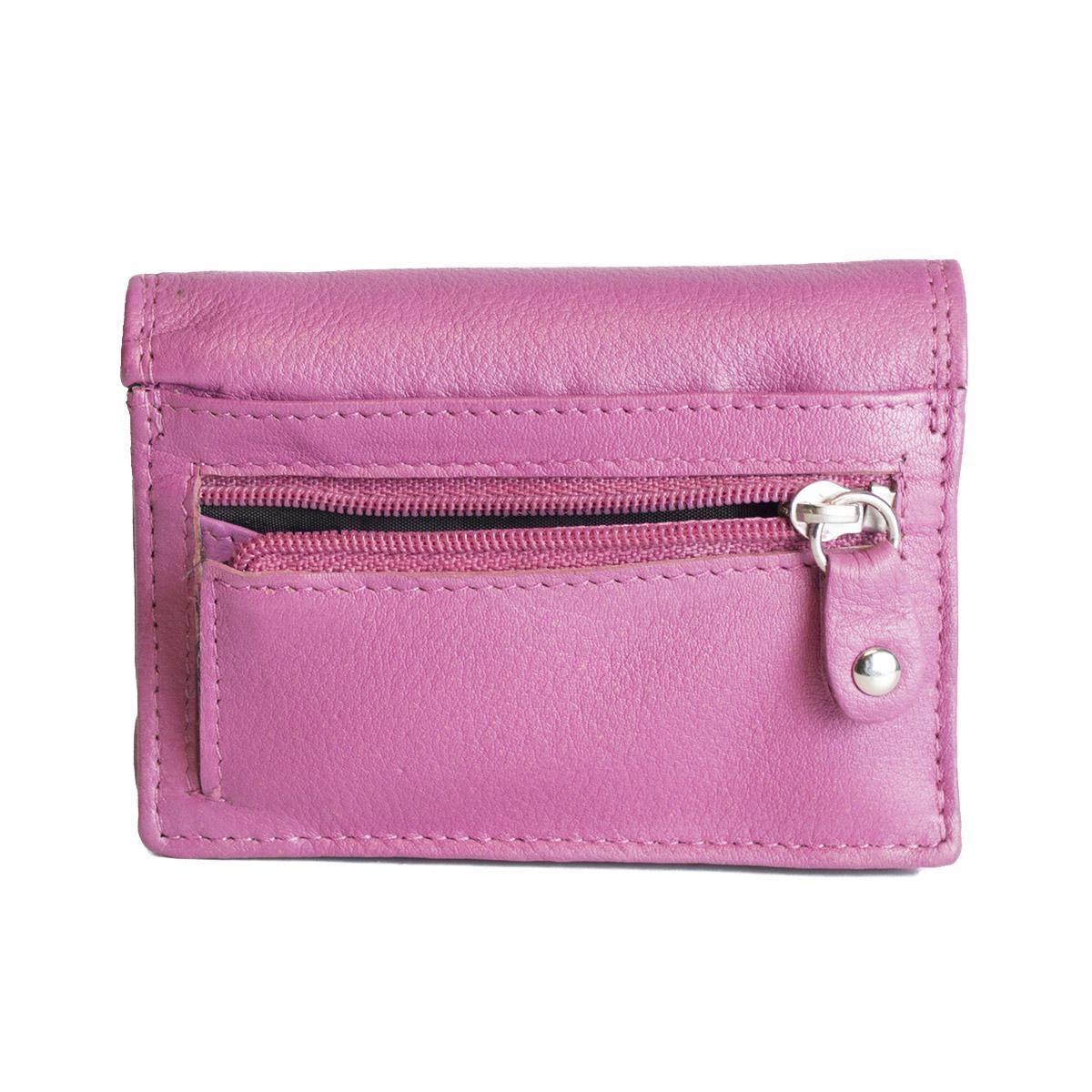 Dames Portemonnee Mini Roze Leer - Dames Portemonnee Roze Extra Klein | bol