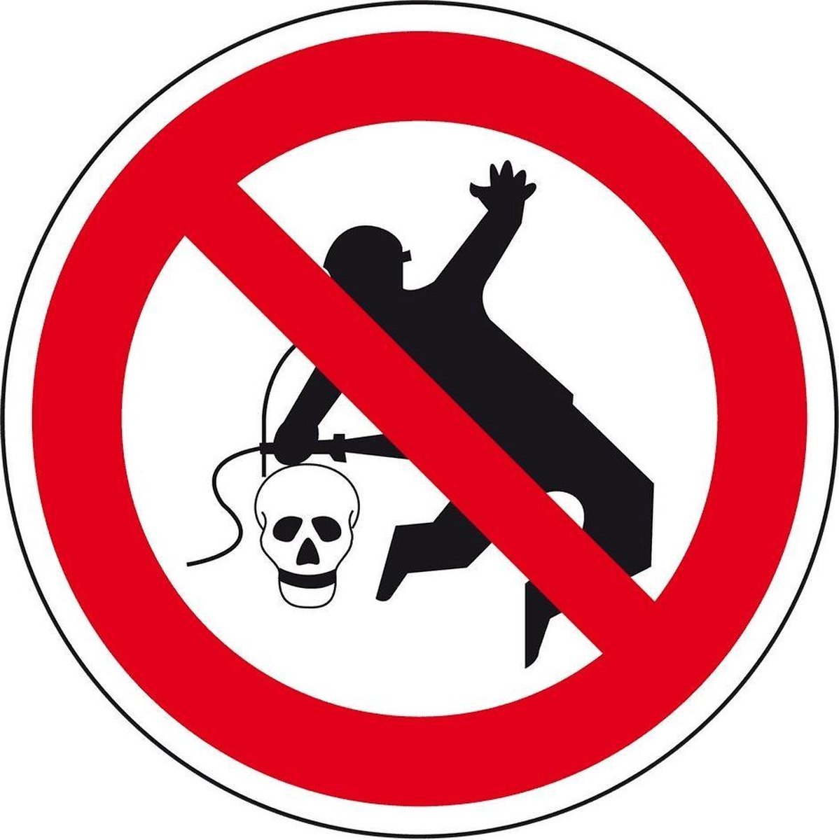 Niet met perslucht reinigen sticker 200 mm | bol.com