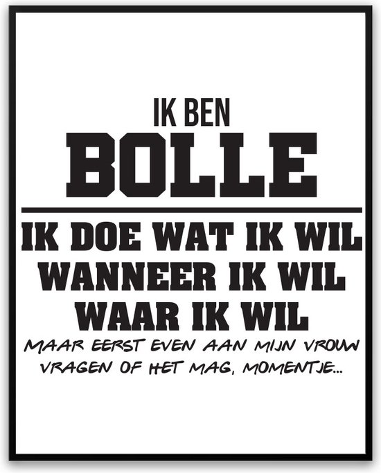 Bolle - Partner toestemming vragen Fotolijst met glas 40 x 50 cm ...