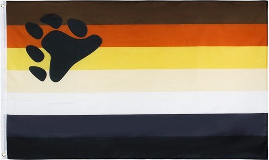 Bear Pride vlag 90x150 cm - Polyester - 2 ophangringen - flag | bol