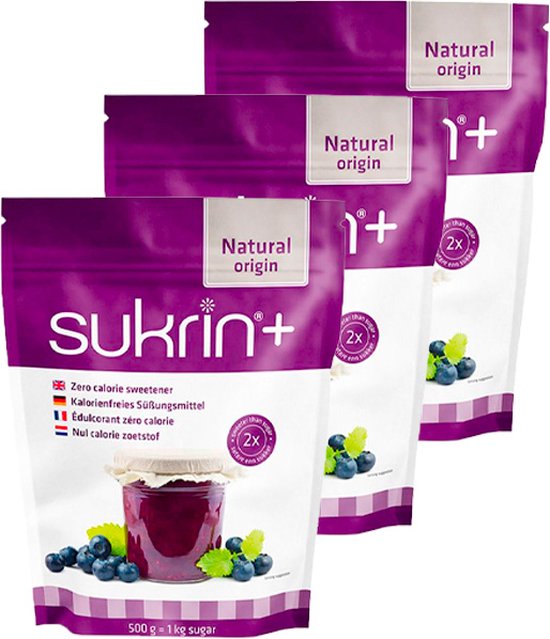 Sukrin | Plus Zero Calorie Sweetener | 3 Stuks | 3 x 500 gram | bol
