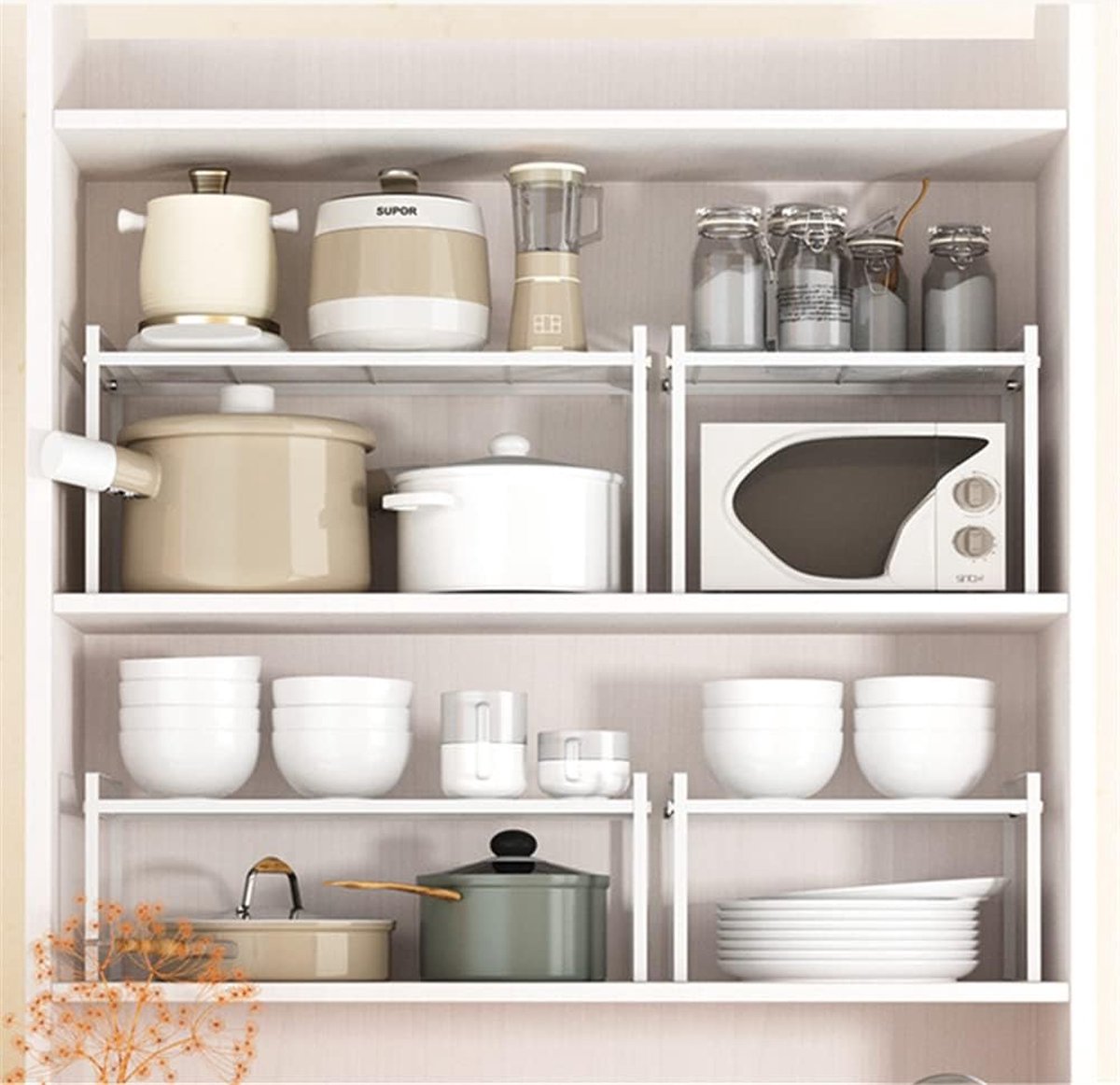 Kruidenrek, kast, keukenrek, organizer, stapelbaar, inzet voor ...