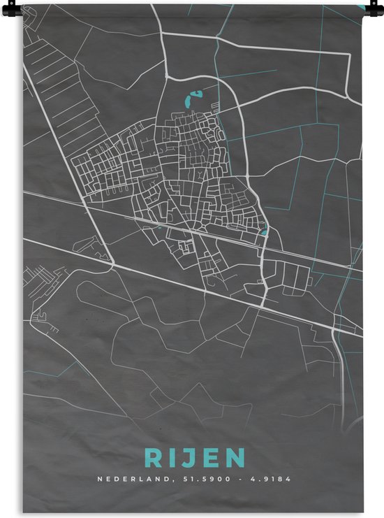 Wandkleed - Wanddoek - Plattegrond - Rijen - Kaart - Stadskaart ...