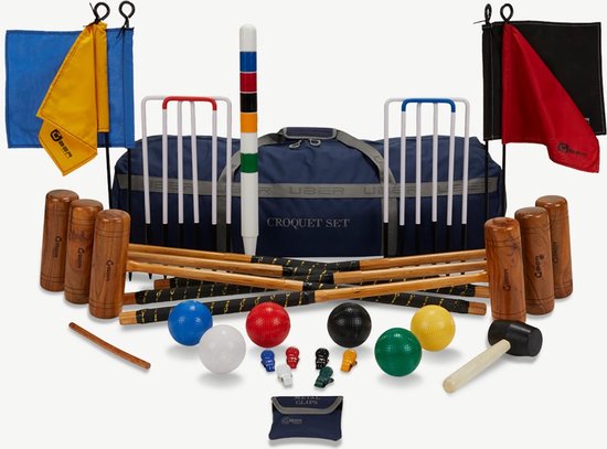 Professionele Croquet set - Tactisch tuinspel - 6 persoons, 11mm stalen ...