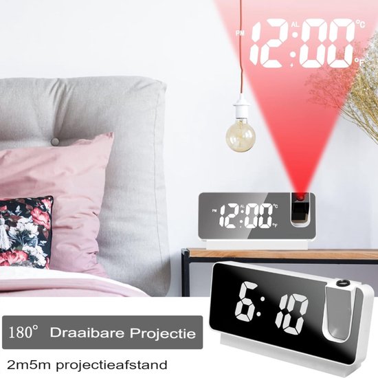Velox Digitale Wekker Met Projectie - Wekkerradio Met Projectie ...
