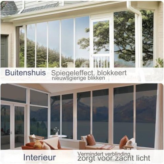 Raamfolie anti inkijk spiegeleffect- Raamfolie spiegeleffect ...