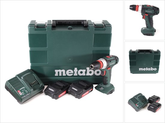 Metabo BS 18 Quick 18V Li-Ion accu boor-/schroefmachine set (2x 2.0Ah accu) in koffer | bol