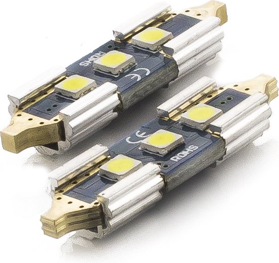 Carguard - Set (2x) 31 mm (C5W) LED Festoon Lamp - Autolampen Buislamp - Canbus CAN135... | bol