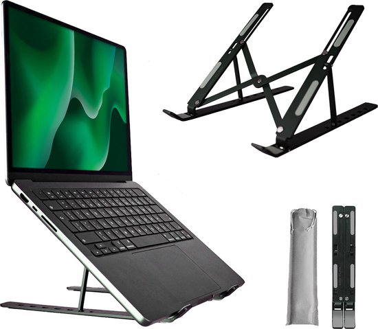 AMP Flow® Laptop Standaard - Ergonomische Laptopstandaard - Verstelbaar ...