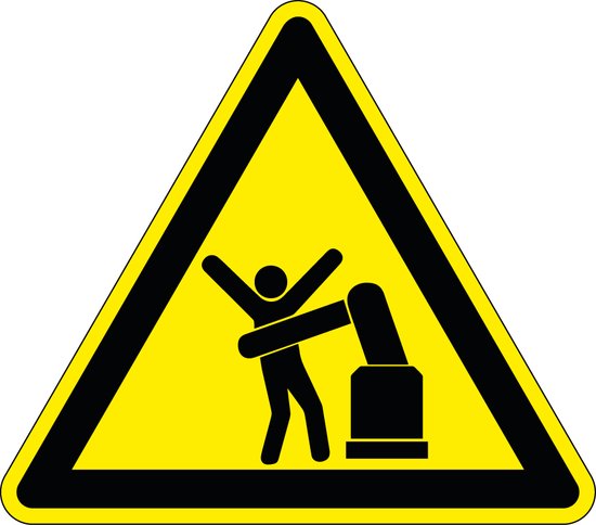 Gevaar voor robotarm sticker 50 mm - 10 stuks per kaart | bol