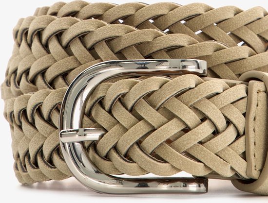 Dames riem gevlochten beige - Maat 105 | bol