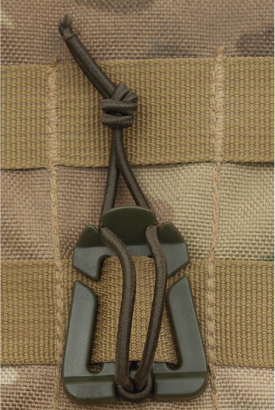 MFH Clip met rubberen band - "MOLLE" - OD groen - 2-pack | bol