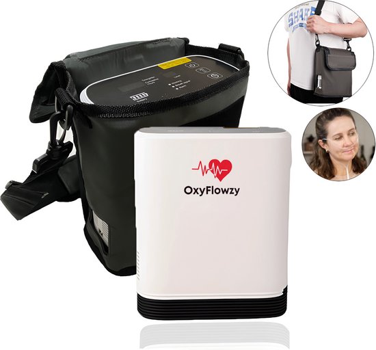 OxyFlowzy® Zuurstofconcentrator – Instelbaar 1/5Liter - 93% Zuiver ...