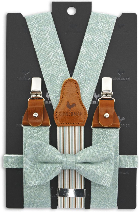 Sir Redman - Bretels met strik - bretels combi pack Sposo Stiloso groen ...