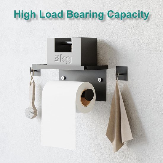 Toiletrolhouder, rolhouder, zelfklevend, zonder boren, zelfklevende ...