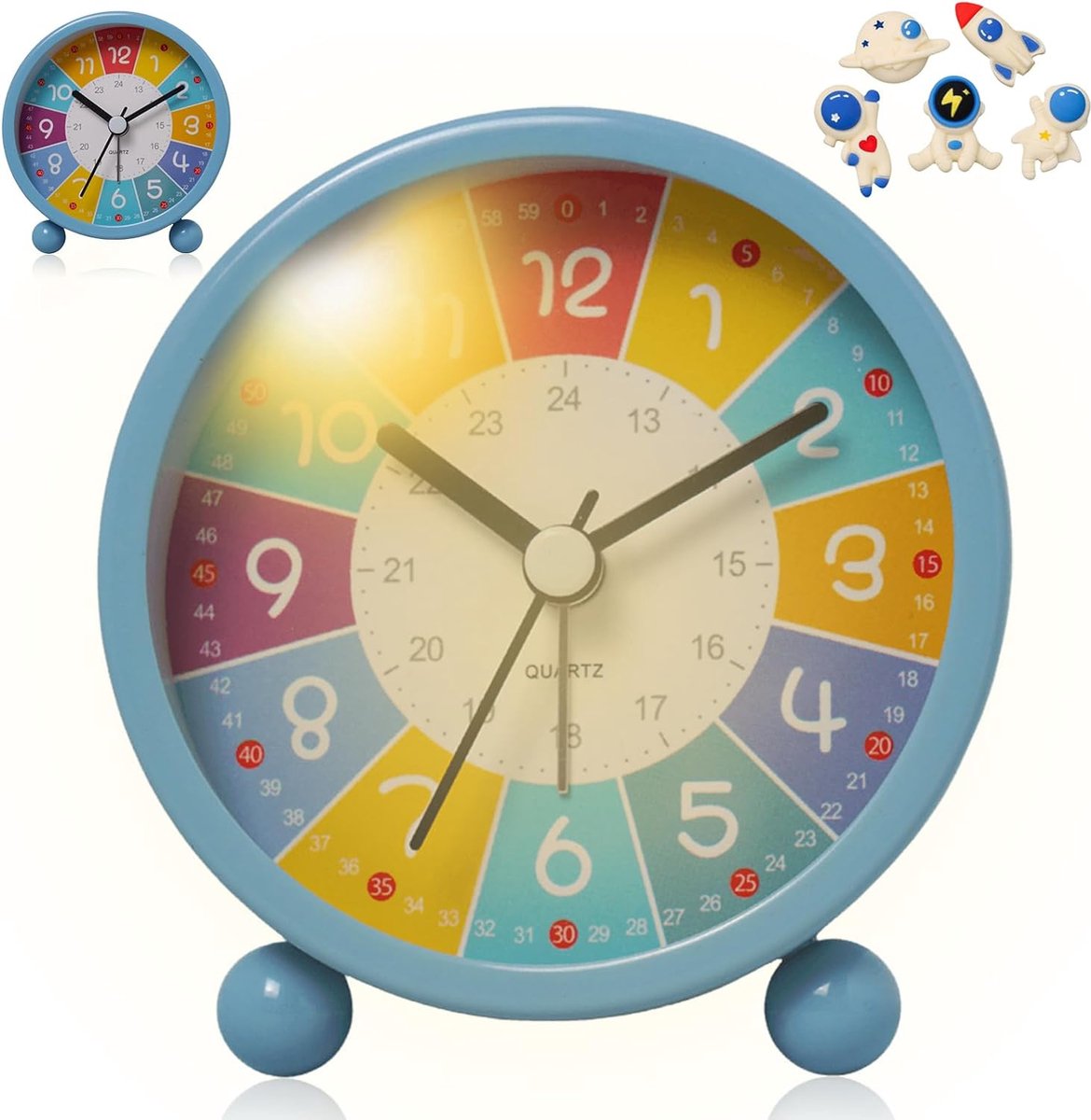 Digitale kinderwekker: kinderwekker zonder tikken, analoge wekker voor ...