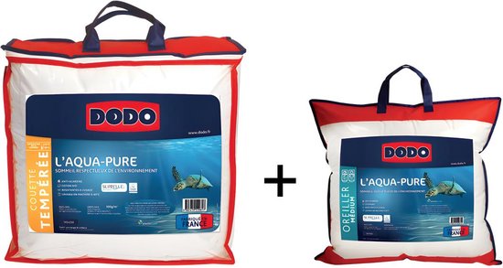 DODO Set middelwarm dekbed 140x200cm + 1 kussen 60x60cm DODO AQUA-PURE ...