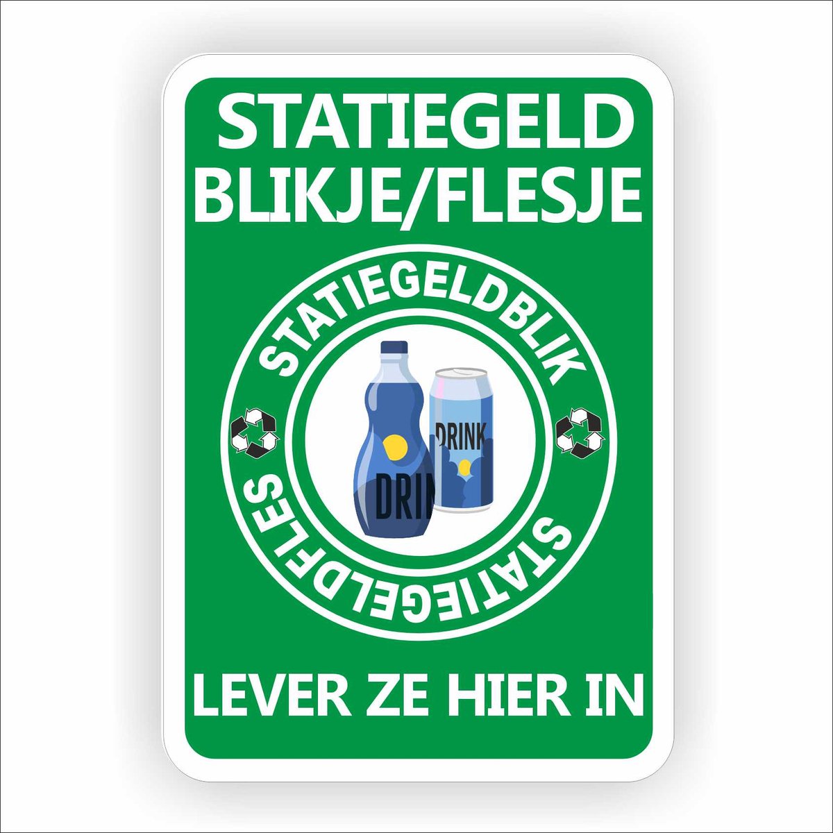 Statiegeld fles/blik inleveren sticker | bol