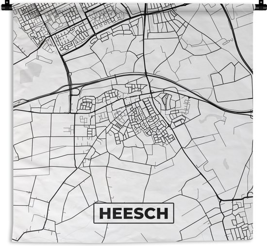 Wandkleed - Wanddoek - Plattegrond - Kaart - Heesch - Stadskaart ...