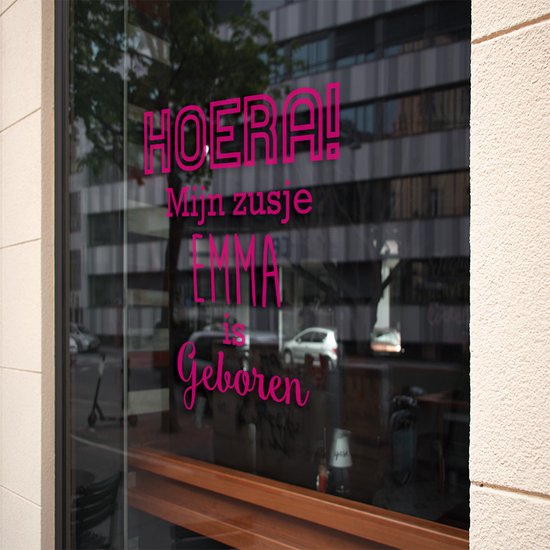 Geboorte sticker mijn zusje is geboren - Goud - 40 x 45 cm - overige ...
