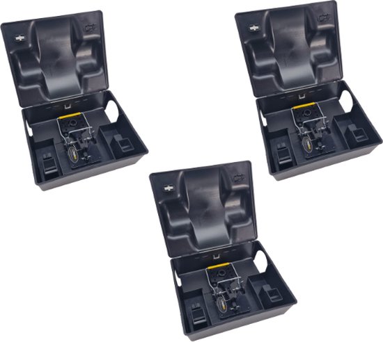 3 x Rattenkist - Rattenvoerdoos met rattenklem | bol