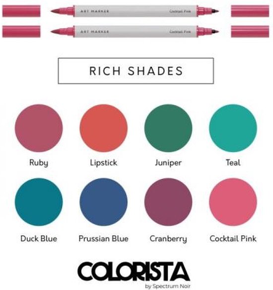 Colorista - Alcohol Art Markers - Rich Shades 8 st | bol