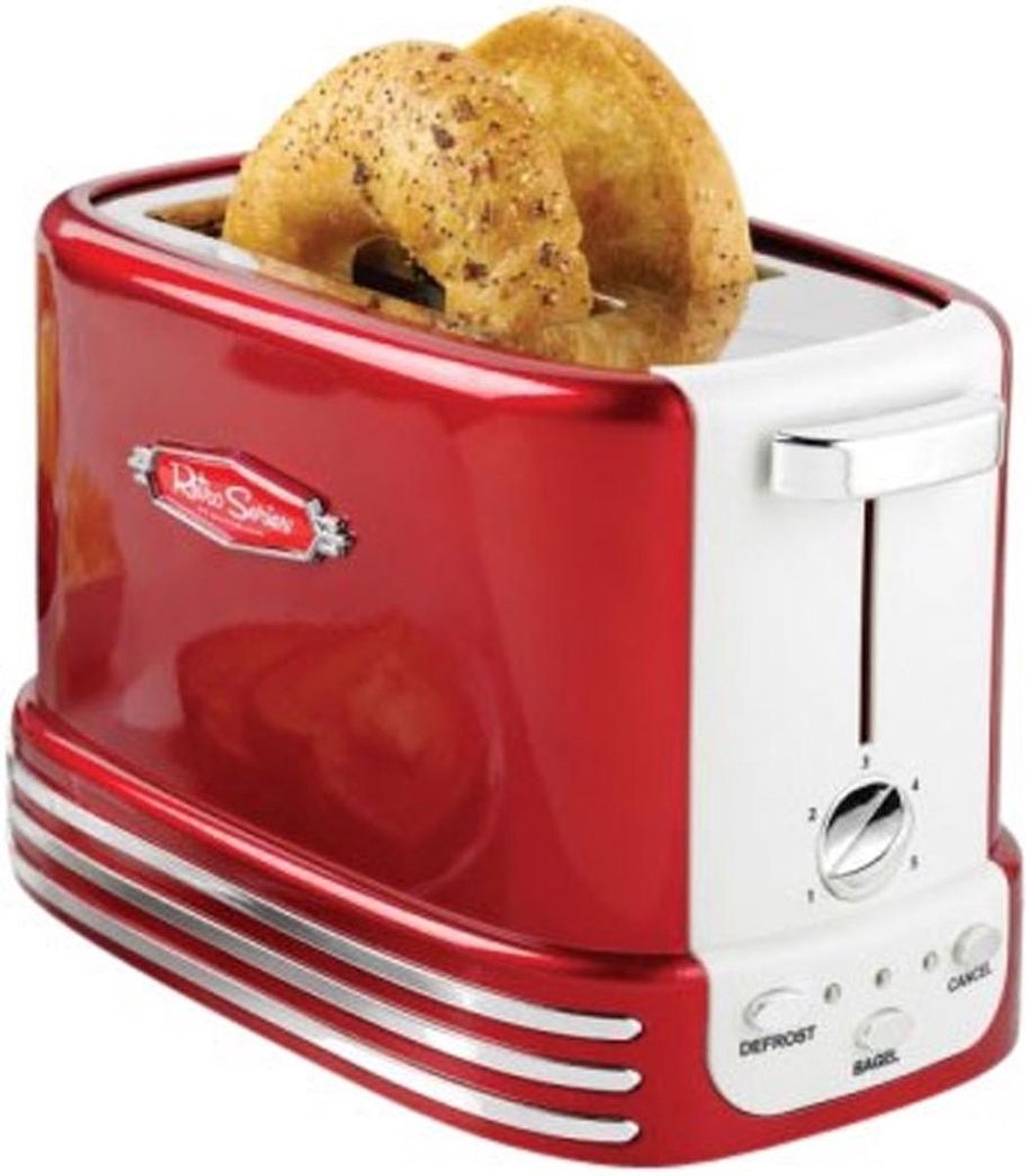 Retro Style Broodrooster - Rood | bol.com