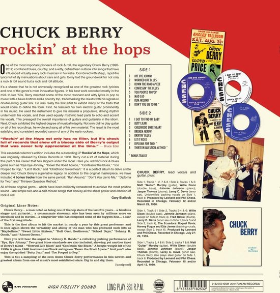 Rockin At The Hops, Chuck Berry | LP (album) | Muziek | bol.com