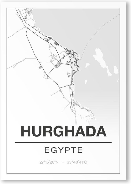Poster/plattegrond HURGHADA - A4 | bol.com