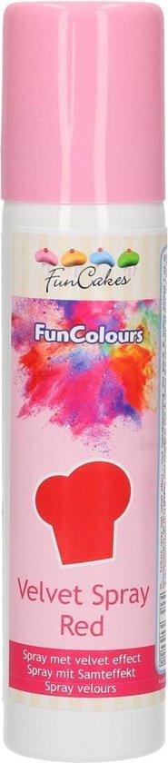 FunCakes Eetbare Velvet Spray Rood 100ml | bol