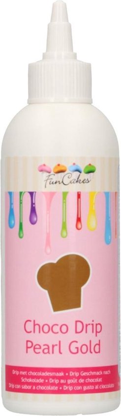 FunCakes Choco Drip Parelmoer Goud 180g | bol