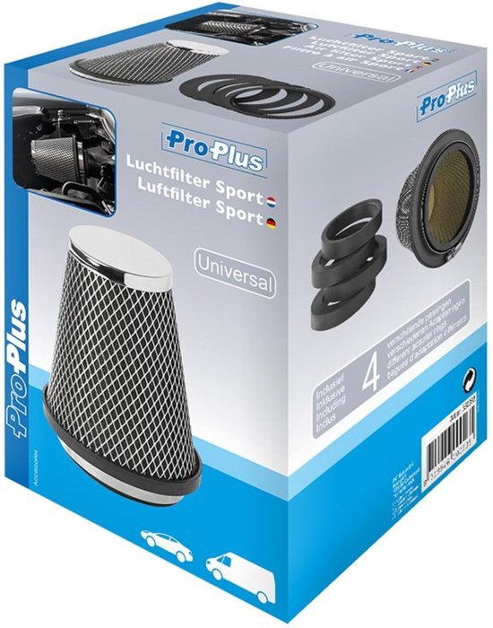 ProPlus Sportluchtfilter - Universeel - Ø 60-89 mm - Verhoogd vermogen ...