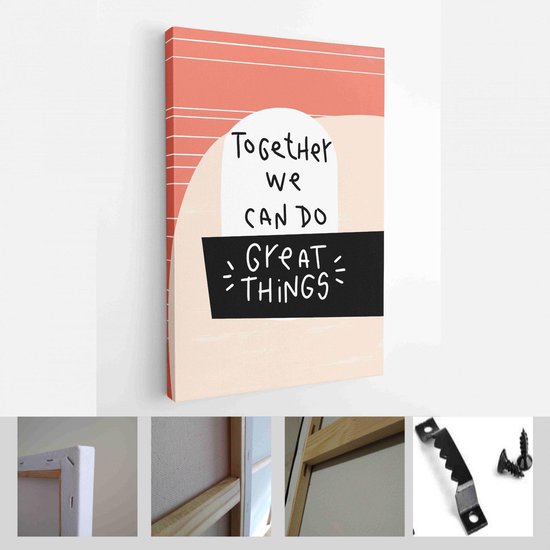 Teamwork uitdaging offerte vector design. Samen kunnen we geweldige ...
