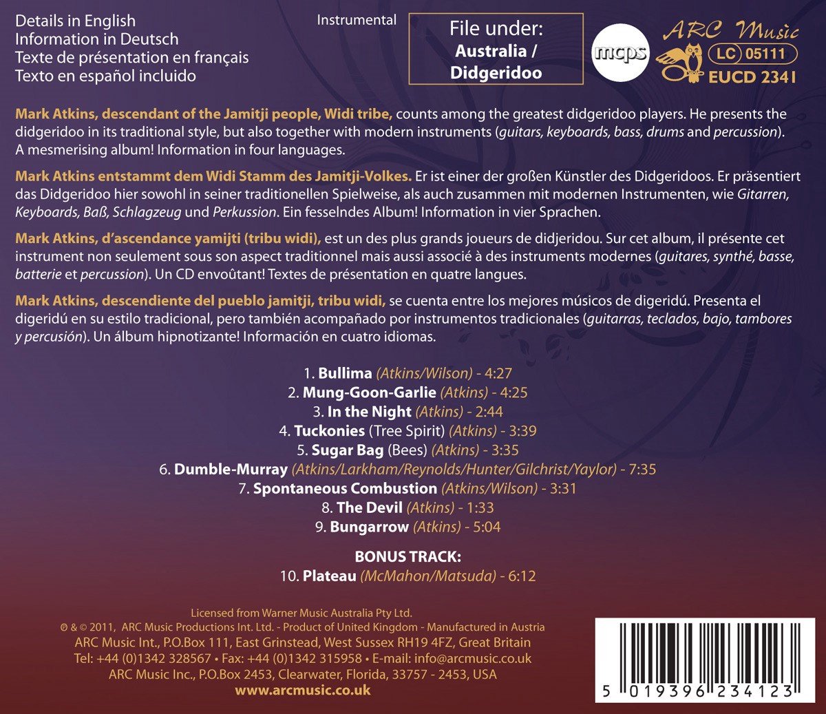 Mark Atkins - Dreamtime (CD), Mark Atkins | CD (album) | Muziek | bol.com