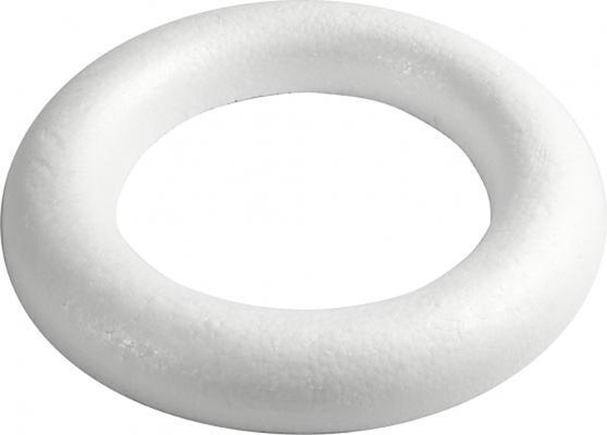 styropor-model Ring met platte achterkant 35 cm wit | bol.com