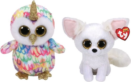 Ty - Knuffel - Beanie Boo's - Enchanted Owl & Phoenix Fox | bol.com