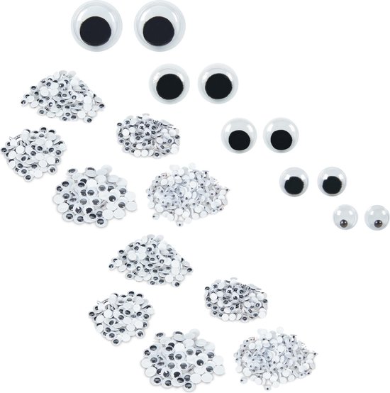 2000x Wiebeloogje zelfklevend - set - plakoogjes - bewegende oogjes ...