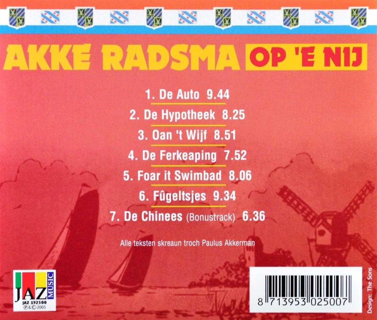 Akke Radsma - Op 'E Nij (CD), Akke Radsma | CD (album) | Muziek | bol.com