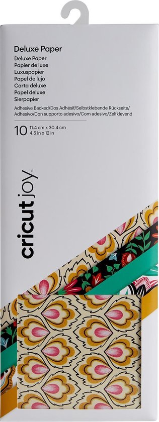 Cricut Joy Adhesive Backed Deluxe Paper - by design - 11,5x30cm - 10 ...