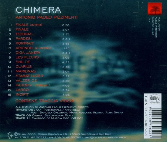 Antonio Paolo Pizzimenti - Chimera (CD), Antonio Paolo Pizzimenti | CD ...