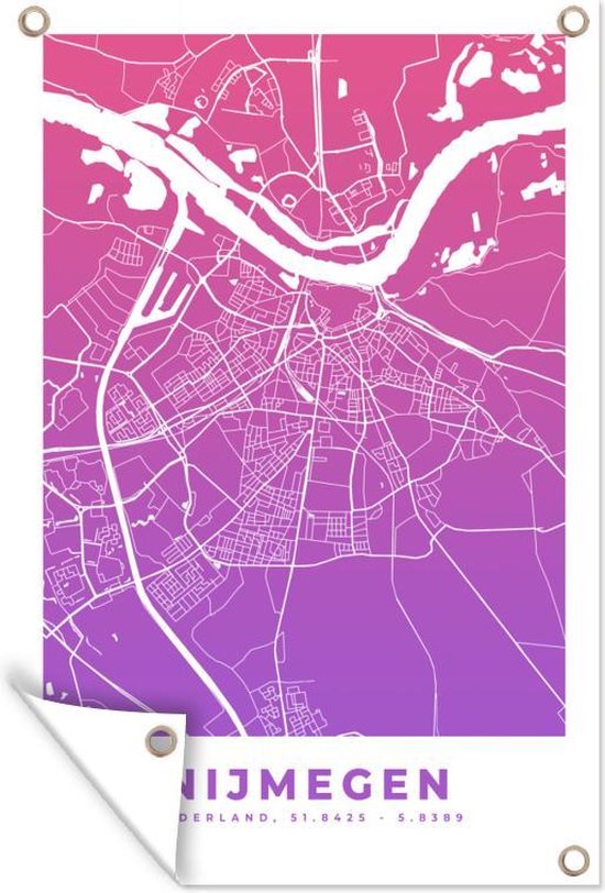 Tuinposter - Tuindoek - Tuinposters buiten - Stadskaart - Nijmegen ...