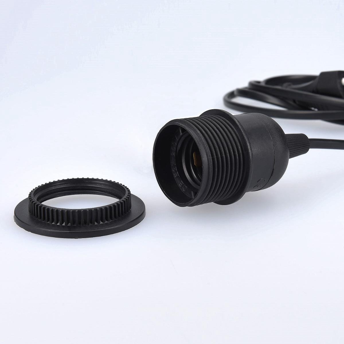 kwmobile E27 fitting met schakelaar - Lampfitting met snoer en stekker ...