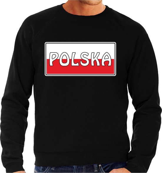 Polen / Polska landen sweater zwart heren - Polen landen sweater ...